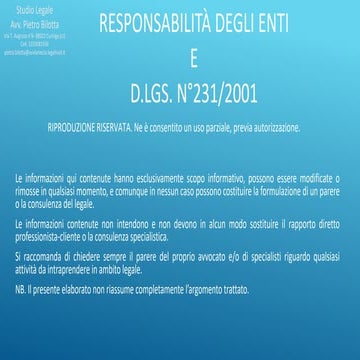Modello Organizzativo D Lgs 231/01 | PDF