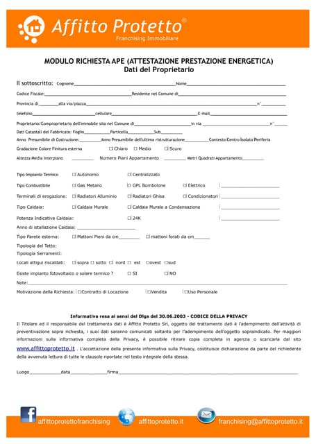 Modello autodichiarazione | PDF