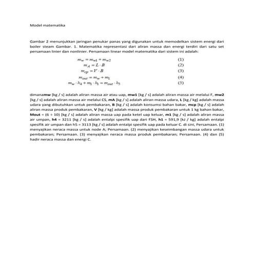 Model matematika | PDF