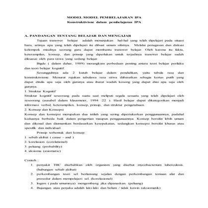 Model model pembelajaran ipa | PDF