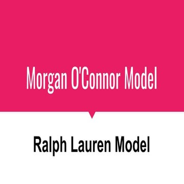 Morgan O'Connor Model | PDF
