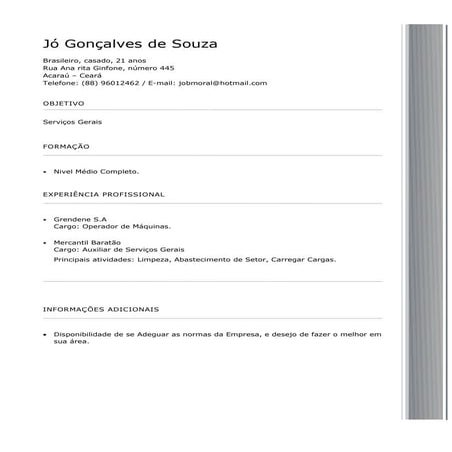Modelo de-curriculum-1-preenchido | DOC