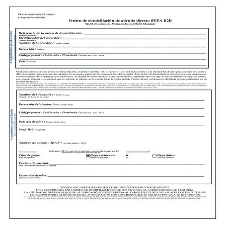 SEPA document B2B Core | PDF