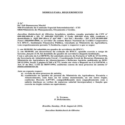 Modelo para-requerimento | PDF