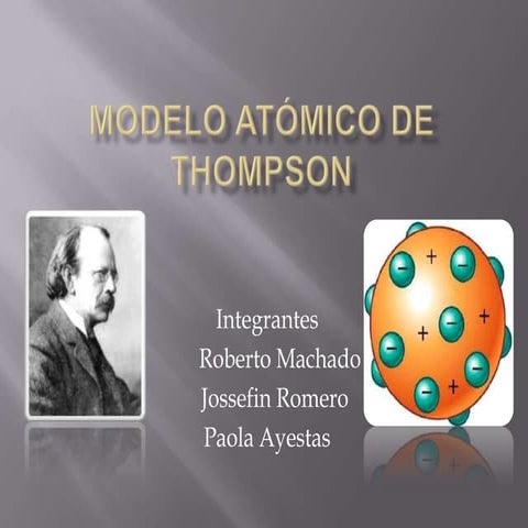 Modelo atómico de thompson | PPTX