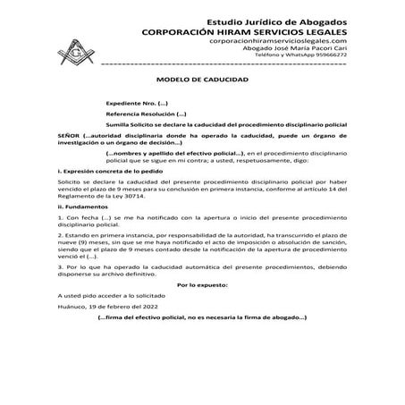 MODELOS ESCRITOS Y ACTOS EN EL PROCEDIMIENTO ADMINISTRATIVO ...