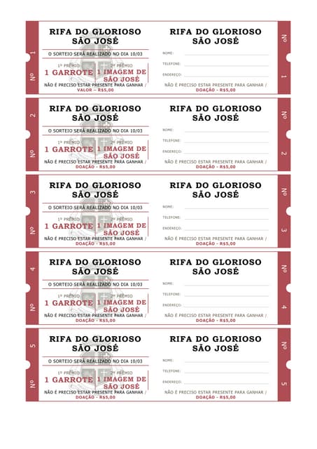 Boletos De Rifa Plantillas Raffle Tickets Template, Ticket , 50% OFF