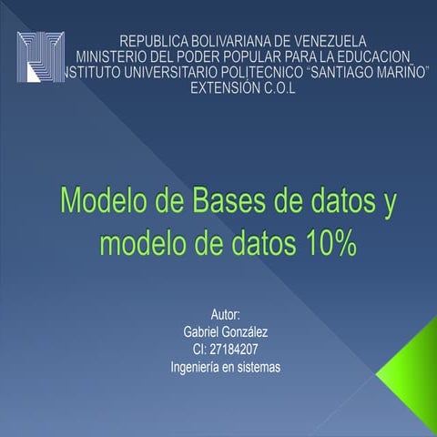 Modelo de bases de datos | PPTX
