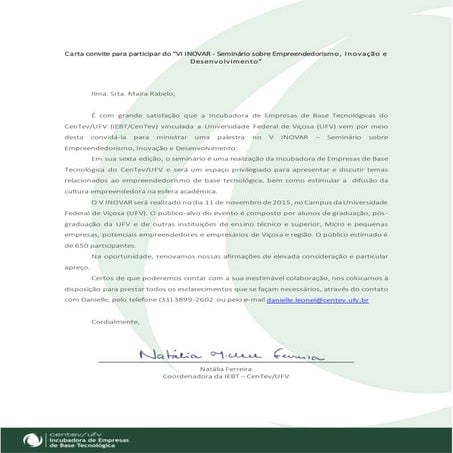 Modelo de carta_convite_ | PDF