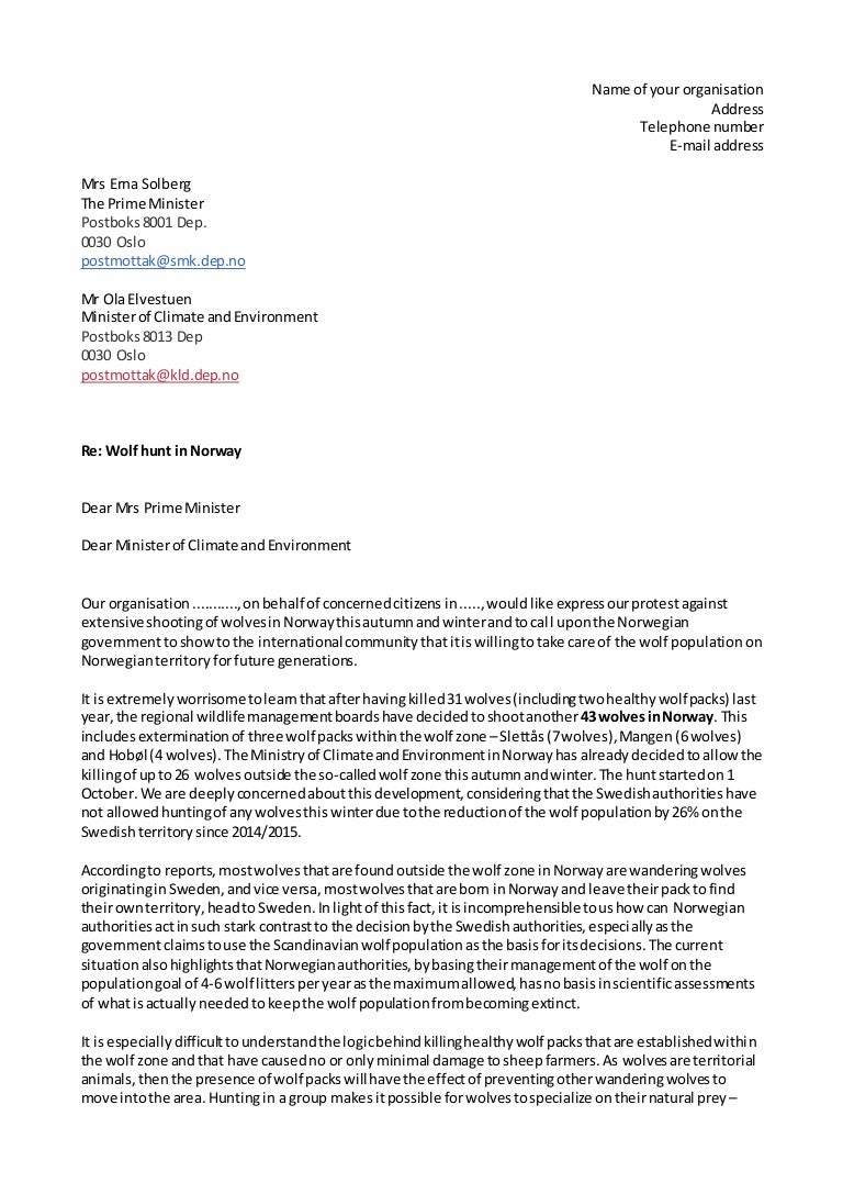 Modelo de carta para organizaciones