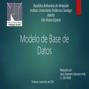Modelo de datos jesus marcano | PPTX
