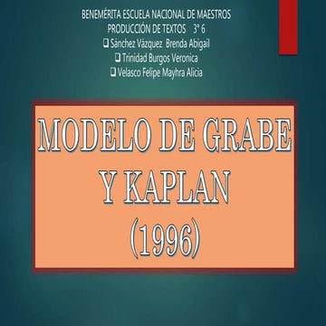 Modelo de grabe y kaplan | PPTX