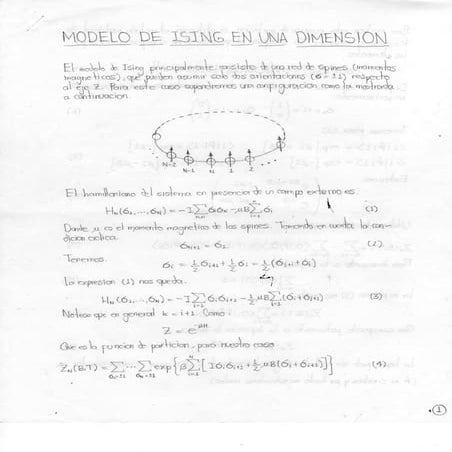 Modelo de ising en una dimension | PDF