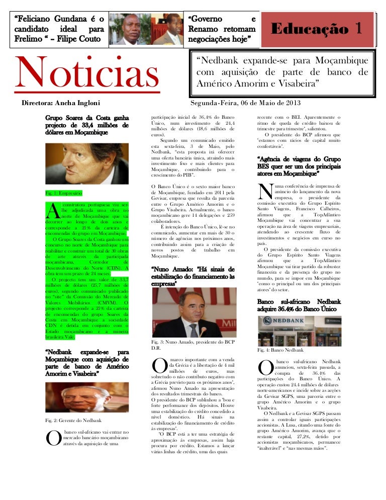 Modelo de jornal noticia