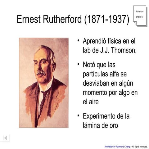 Modelo del átomo de rutherford animado.ok. PowerPoint para 8º básico | PPT