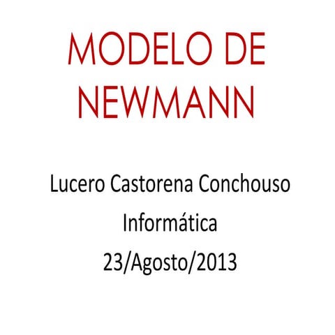 Modelo de newmann | PPTX