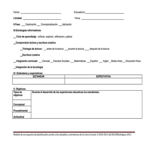 Modelo de un plan diario | PDF