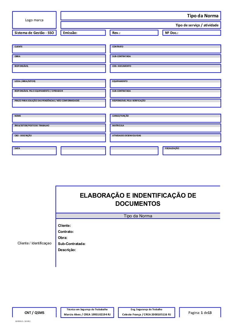 Modelo documentos padrão
