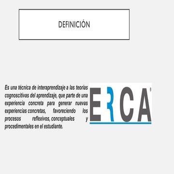 metodología de aprendizaje ERCA | PPTX