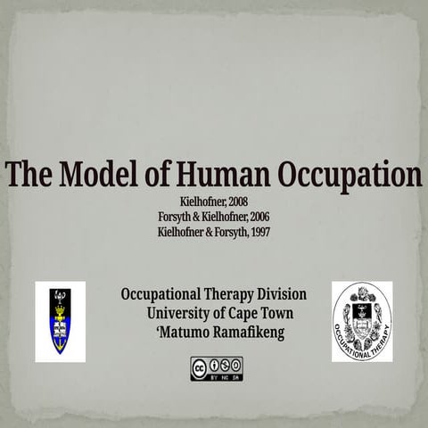 Model of Human Occupation in Occupational Therapy | PPT