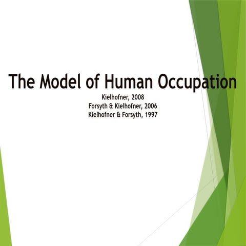 Model of Human Occupation | PPTX