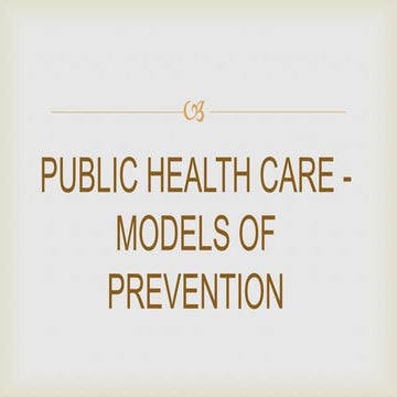 Model of prevention | PPTX