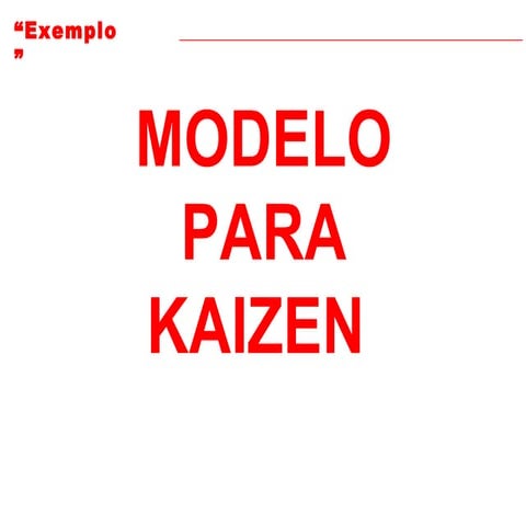Modelo kaizen | PPT