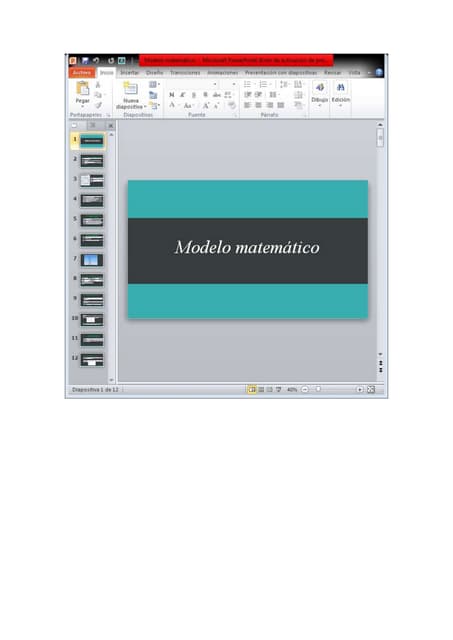 Modelo matematico. | PPT