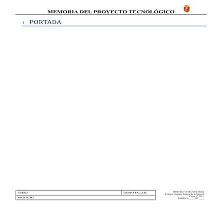 Modelo memoria proyecto completo | DOCX