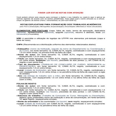 Modelo para formatacao de trabalhos academicos da utfpr vs8.1 | DOC