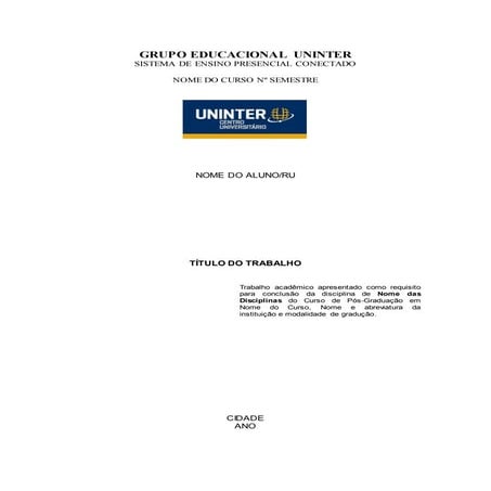 Modelo portfolio uninter | PDF