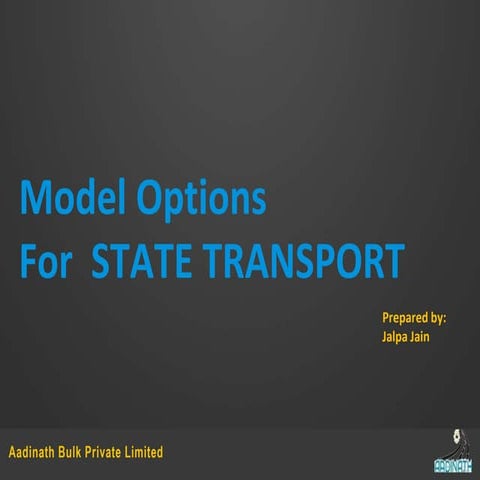 Model options for public Bus transport- India(PPP) | PPTX
