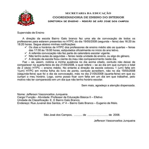 Modelo Requerimento | PDF