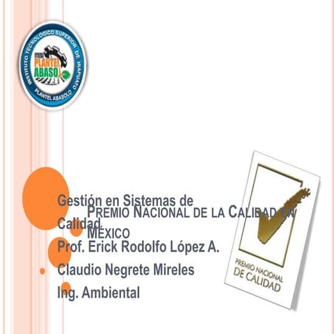 Premios Internacionales de la Calidad | PPTX