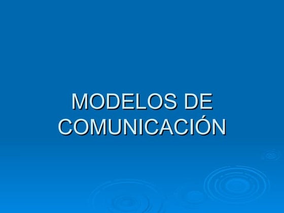 Cuadro comparativo - Modelos de comunicacion | PDF