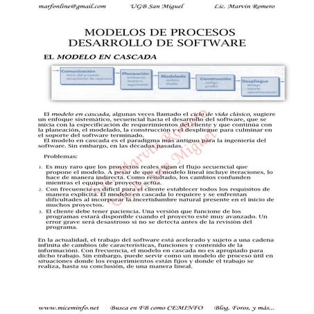 Modelos de desarrollo de software separata | PDF