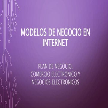 Modelos de negocio en internet | PPTX