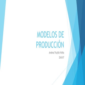 Modelos de producción | PPTX