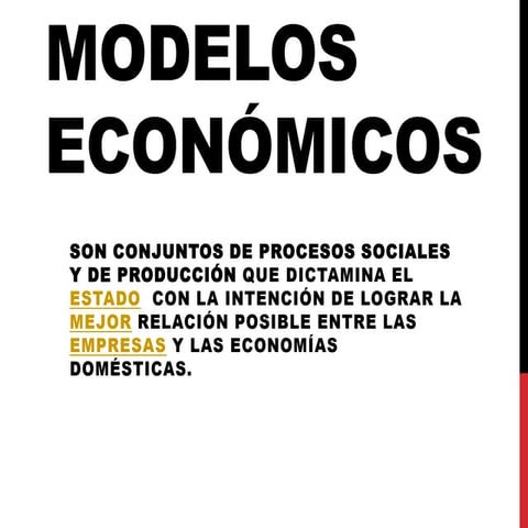 Modelos económicos | PPTX