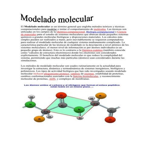 Modelos moleculares | DOCX
