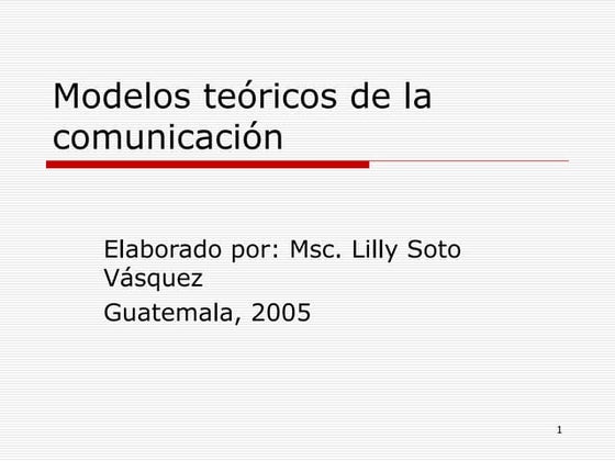 Cuadro comparativo - Modelos de comunicacion | PDF