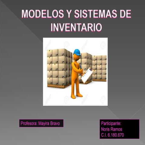 Modelos y sitemas de inventario | PPTX