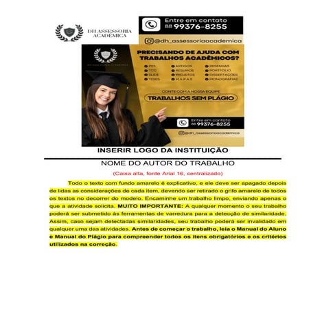 Modelo De Pre Projeto Tcc Pdf