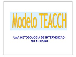 Autismo - modelo TEACCH ispa | PPT