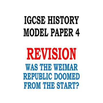 HISTORY IGCSE REVISION - PAPER 4 - DETAILED GUIDE ABOUT HOW TO ANSWER ...