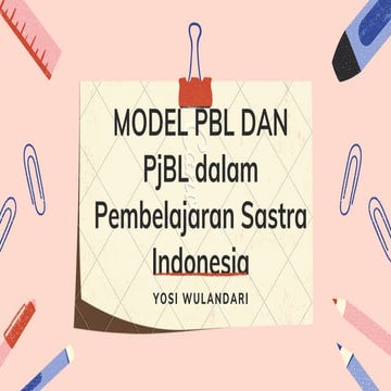 MODEL PBL DAN PjBL sebagai model pembelajaran inovatif | PDF