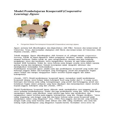 Model pembelajaran kooperatif jigsaw | PDF