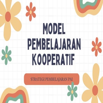 model pembelajaran kooperatif strategi pembelajaran | PDF