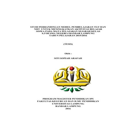 Model pembelajaran nht dan tgt | PDF