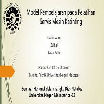 Model Pembelajaran pada Pelatihan Servis Mesin Katinting.pptx